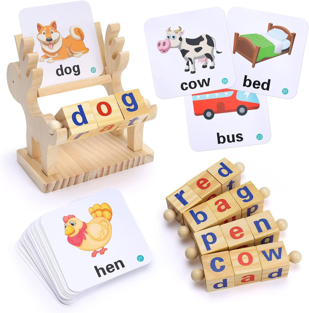 Montessori Reading Blocks – Sugar Plum Baby